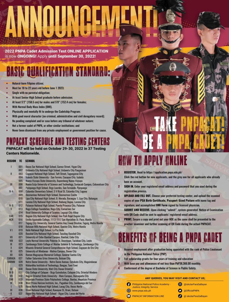 Admission - PNPA - PHILIPPINE NATIONAL POLICE ACADEMY